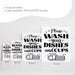 Please Wash Your Dishes and Cups Sign – Printable Kitchen Reminder ...