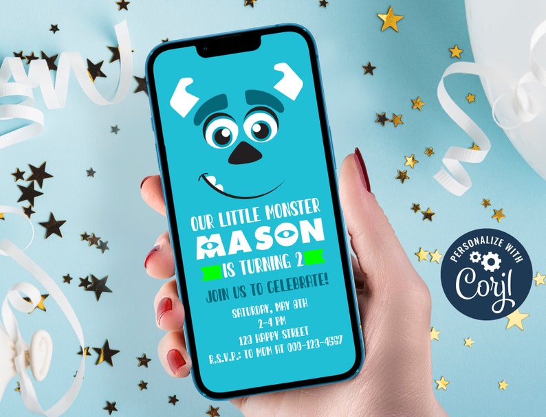 Monsters Themed | Birthday Party Invitation - Editable and Printable ...