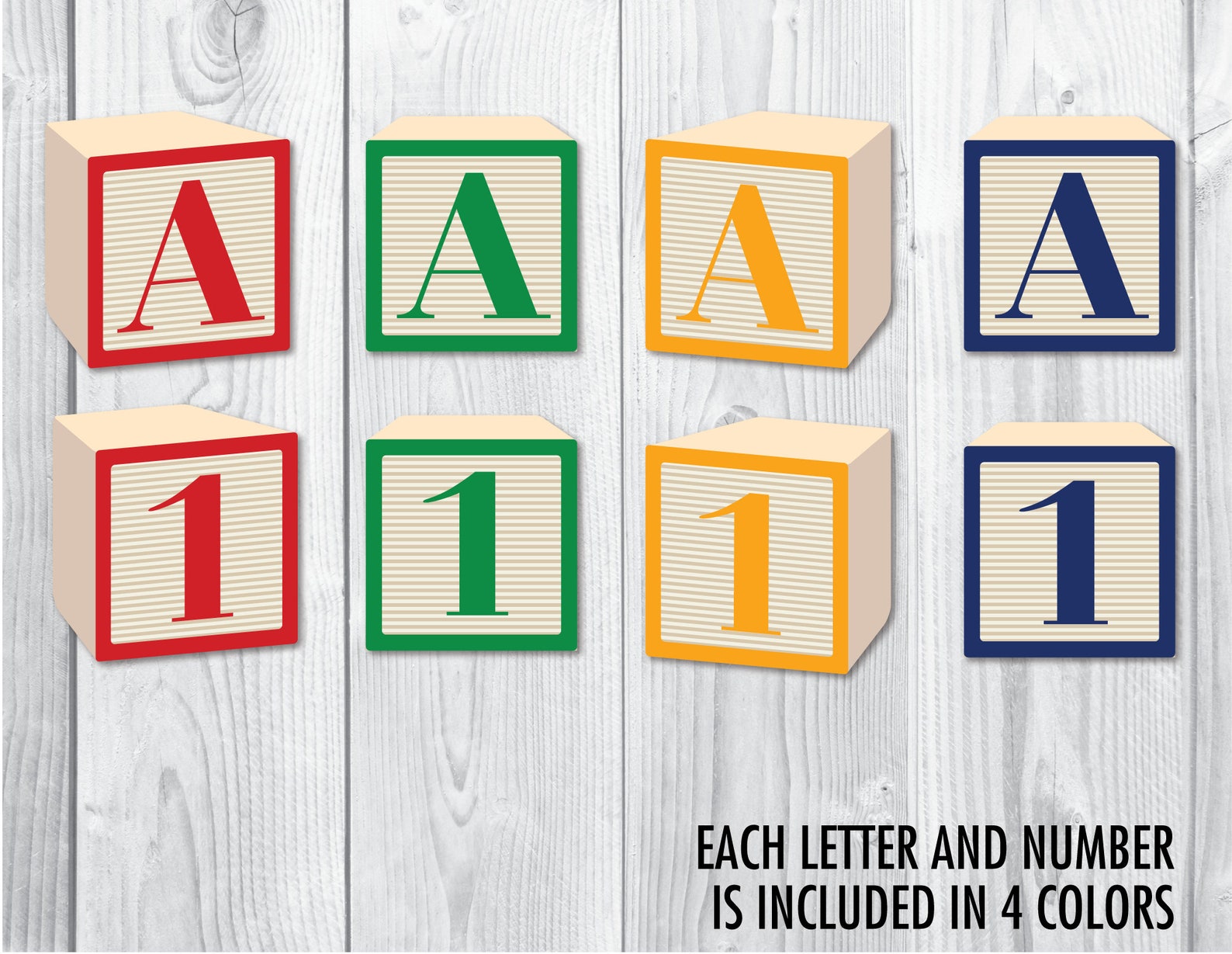 INSTANT DOWNLOAD / Wood Block Alphabet With Transparent Backgrounds ...