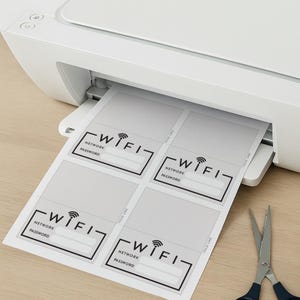 Editable Wifi Sign Template • Modern Table Tent Card • 3.5"x2 ...