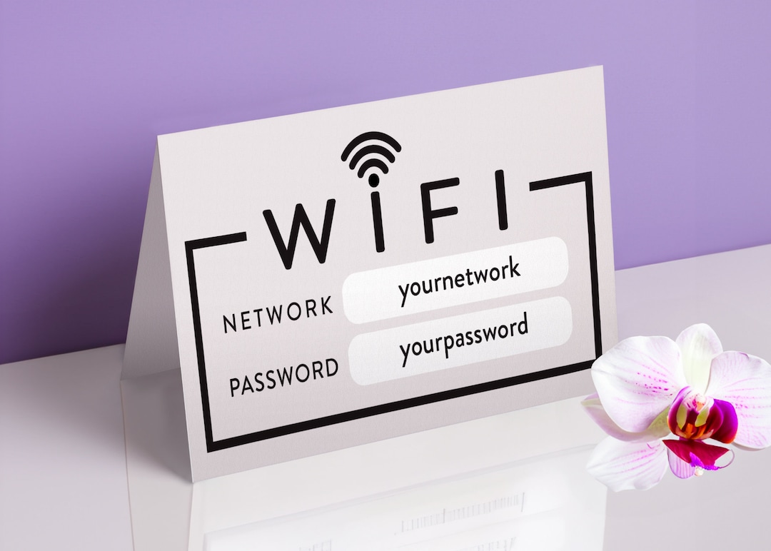 Wifi Table Tent Card / Instant Download / EDIT YOURSELF - Etsy