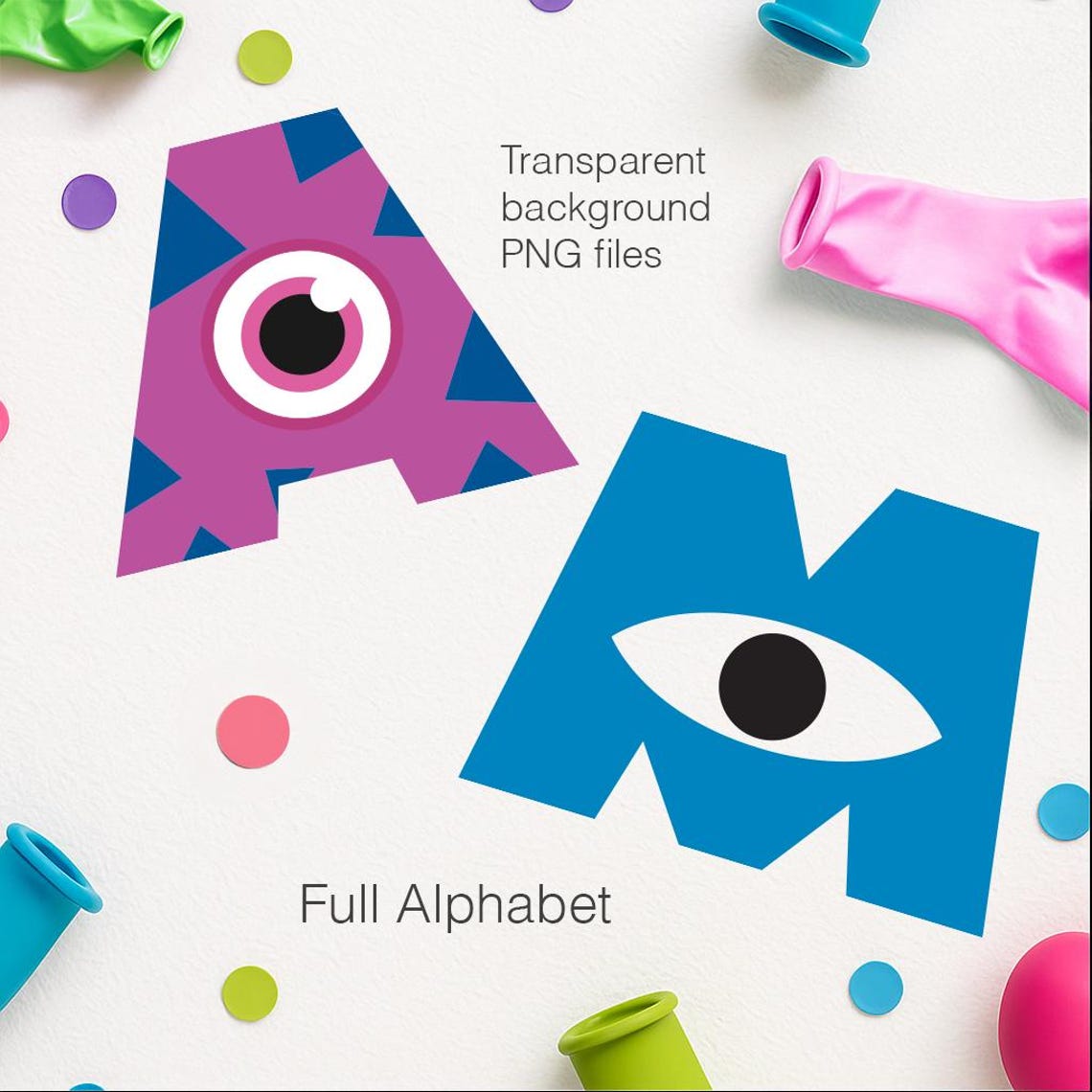 Monster Alphabet Clipart – A-Z PNG Letters With Transparent Background ...