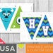 INSTANT DOWNLOAD / Monsters / Pennant Party Banner - Etsy