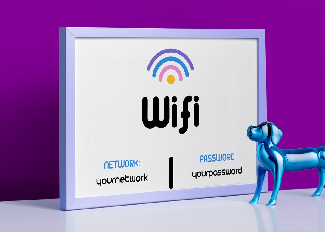 Editable Modern Wifi Sign Printable – Minimalist Pastel Design ...