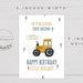 Construction Birthday Printable Card, Digital Download, Boys Birthday ...