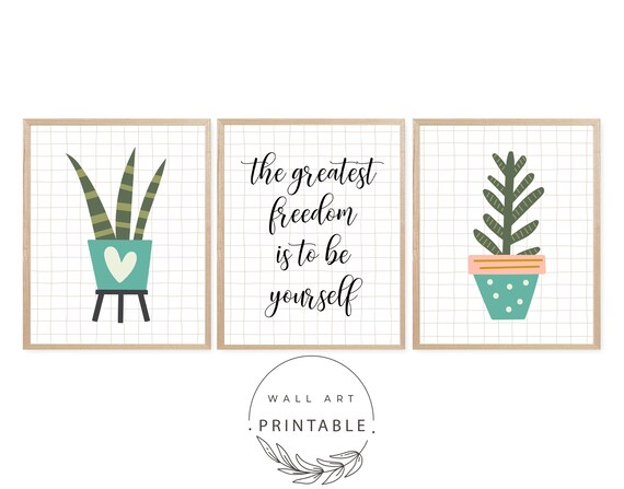 Potted House Plants Prints, Printable Wall Art, Digital Download Art ...