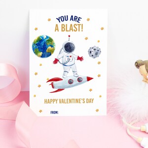 Outer Space Valentines Day Cards for Kids Digital Download - Etsy