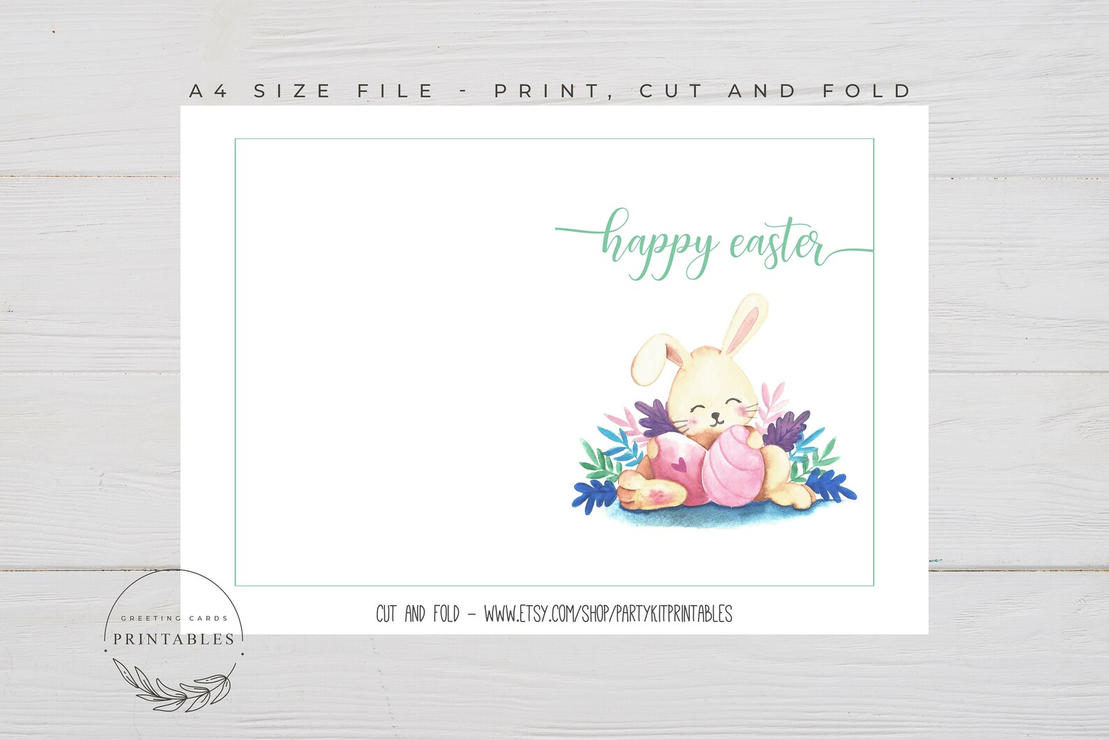 Printable Easter Card for Kids Digital Download Happy Easter - Etsy