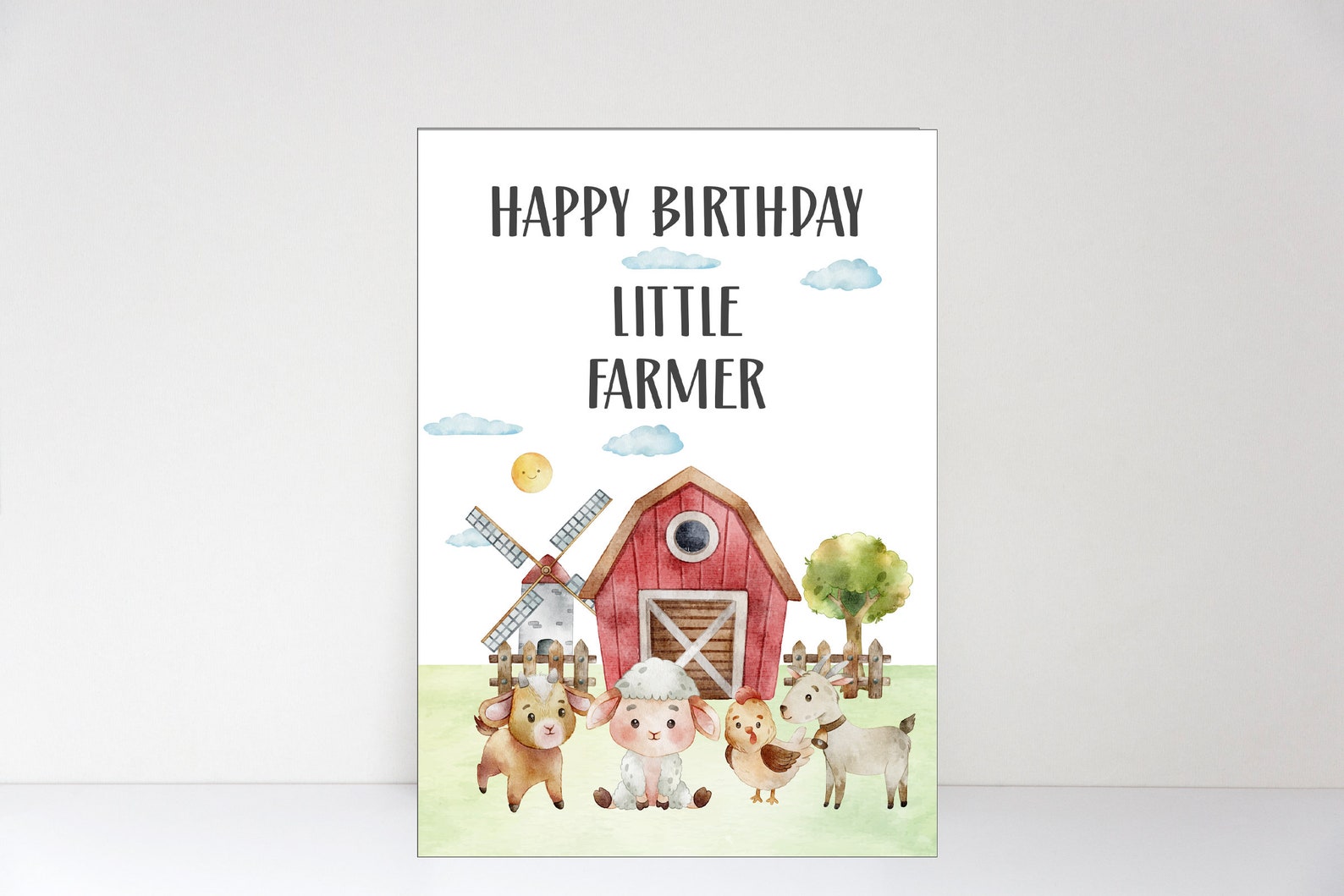 Printable Farm Themed Happy Birthday Card Digital Download - Etsy