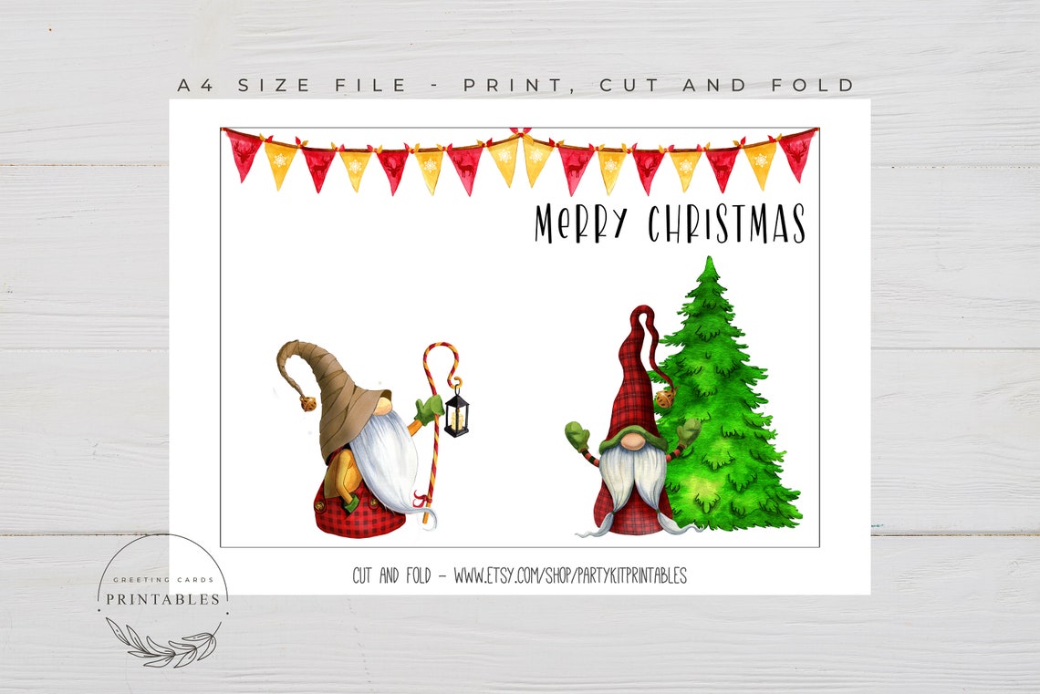 Printable Merry Christmas Card Digital Download Printable - Etsy