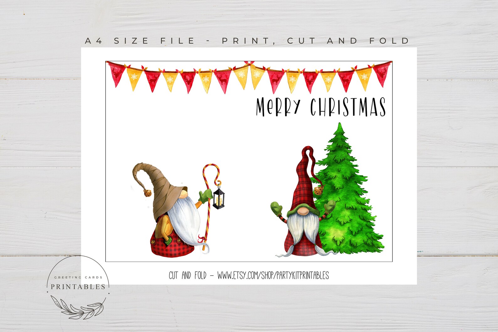 Printable Merry Christmas Card Digital Download Printable - Etsy