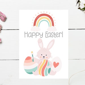 Printable Easter Card for Kids Digital Download Happy Easter - Etsy