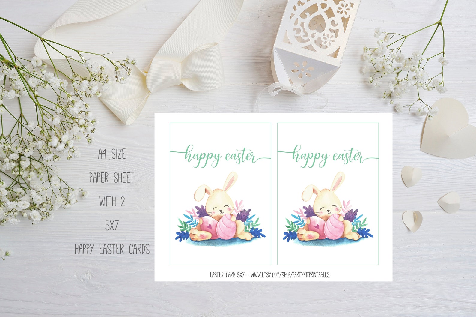 Printable Easter Card for Kids Digital Download Happy Easter - Etsy