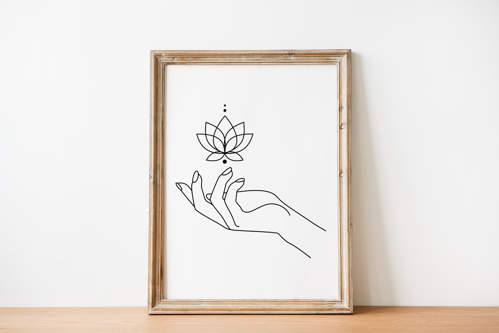 Hand With Lotus Flower Print, Printable Wall Art, Digital Download, Zen ...