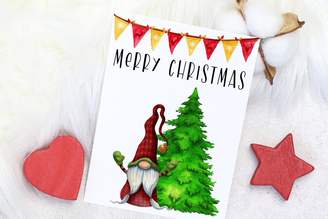 Printable Merry Christmas Card Digital Download Printable - Etsy