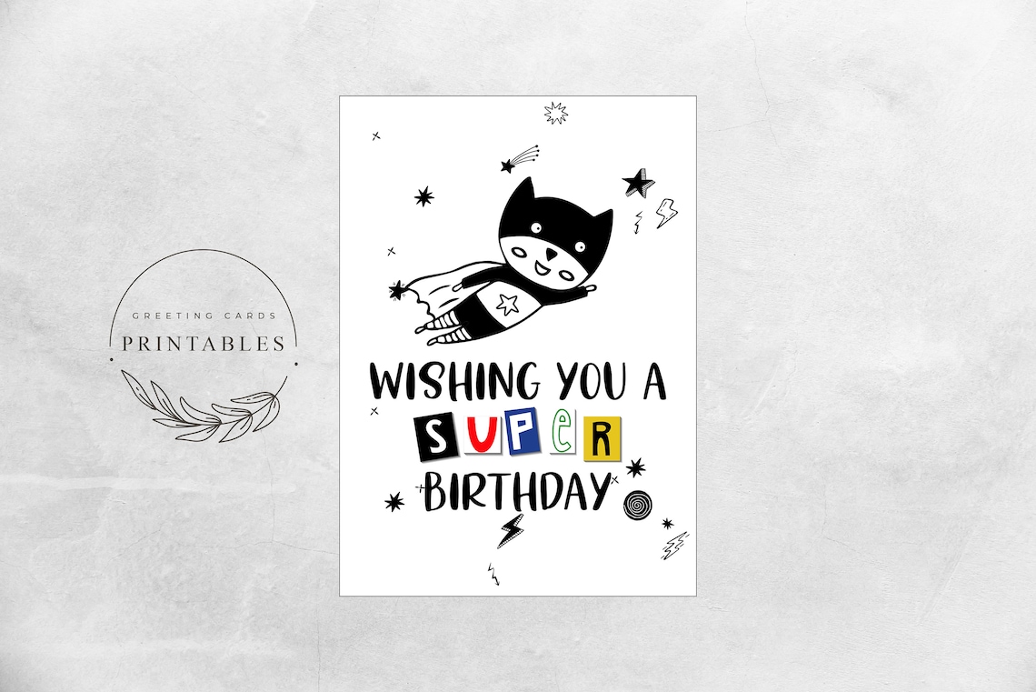 Printable Birthday Card for Boys Digital Download Happy | Etsy