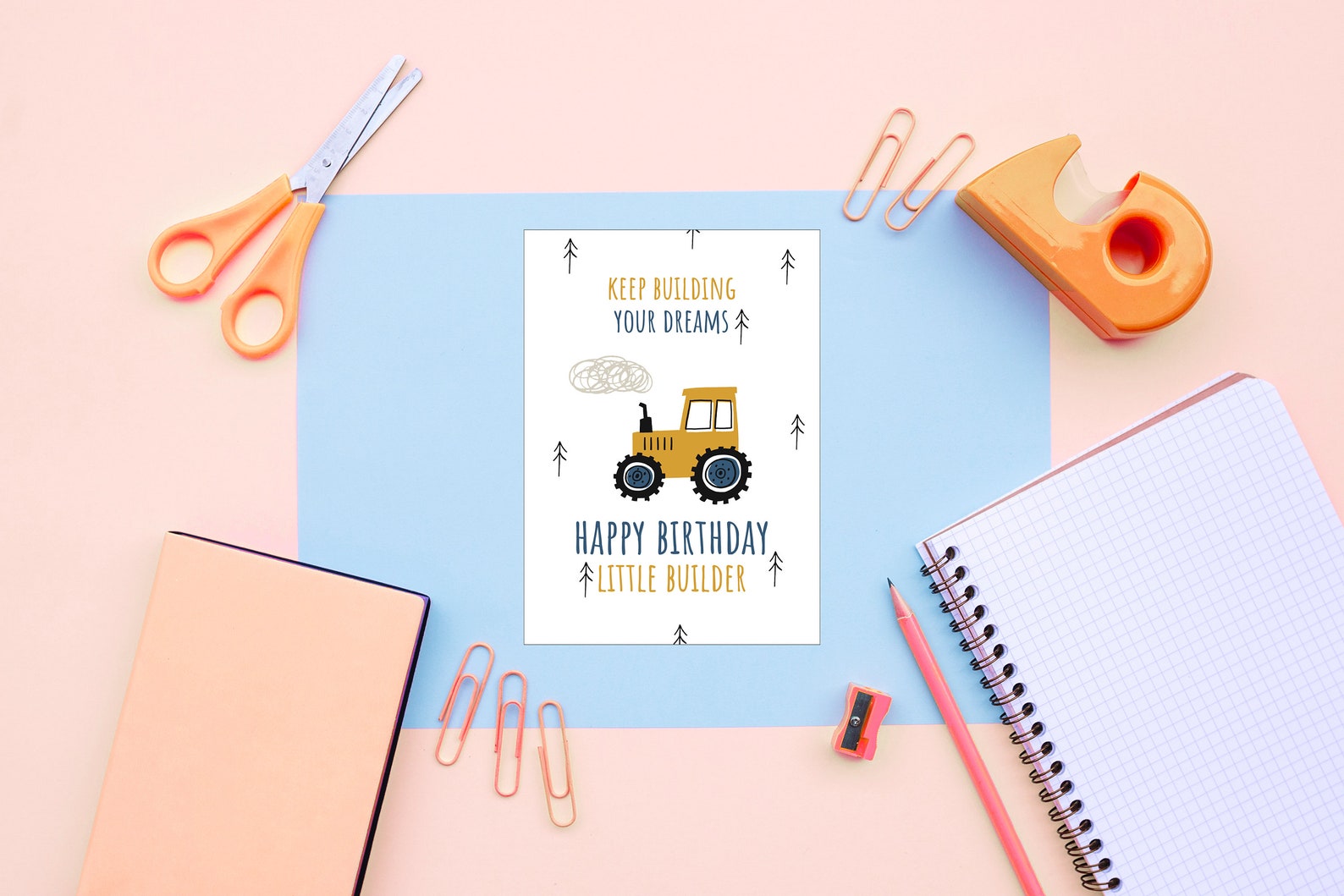 Construction Birthday Printable Card Digital Download Boys - Etsy