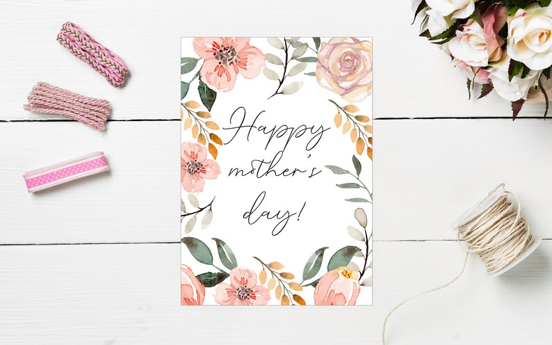 Mothers Day Card Digital Download Happy Mothers Day - Etsy