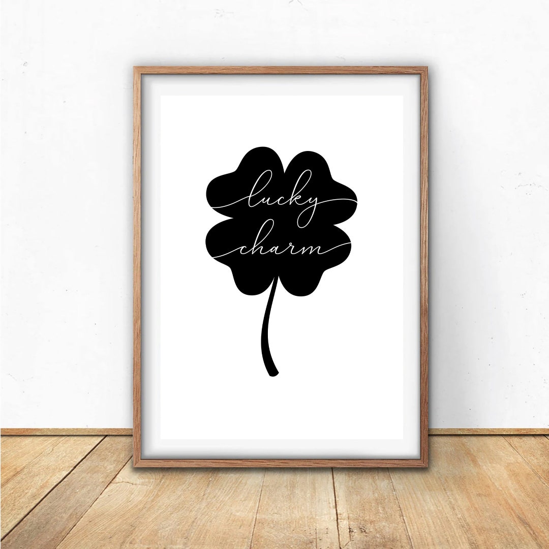 Clover Print, Printable Wall Art, Digital Download Art Print, Entryway ...