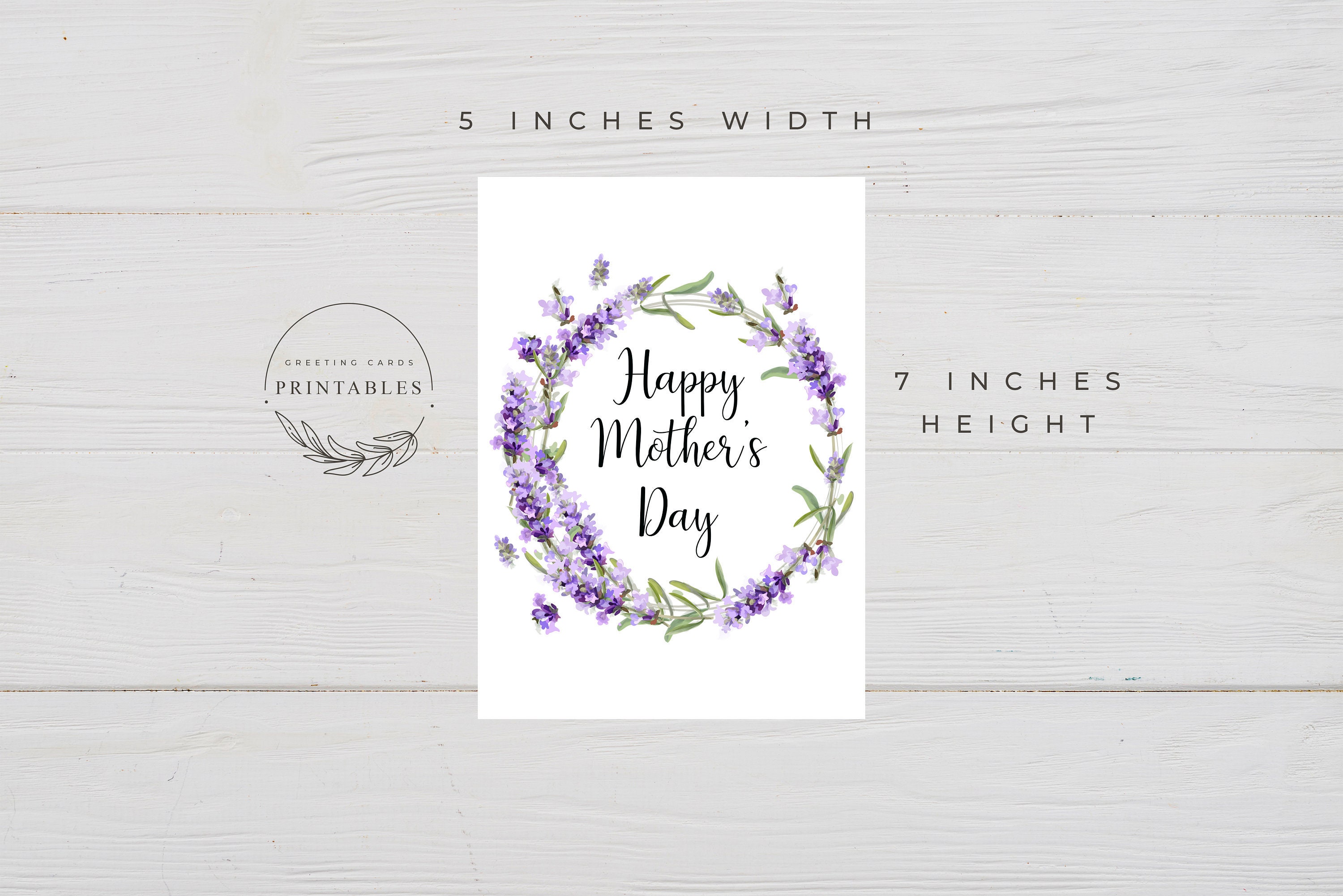Mothers Day Card Digital Download Lavender Mothers Day Card - Etsy