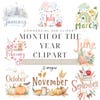 Months of the Year, Month Clipart, Calendar Images, Monthly Clipart ...