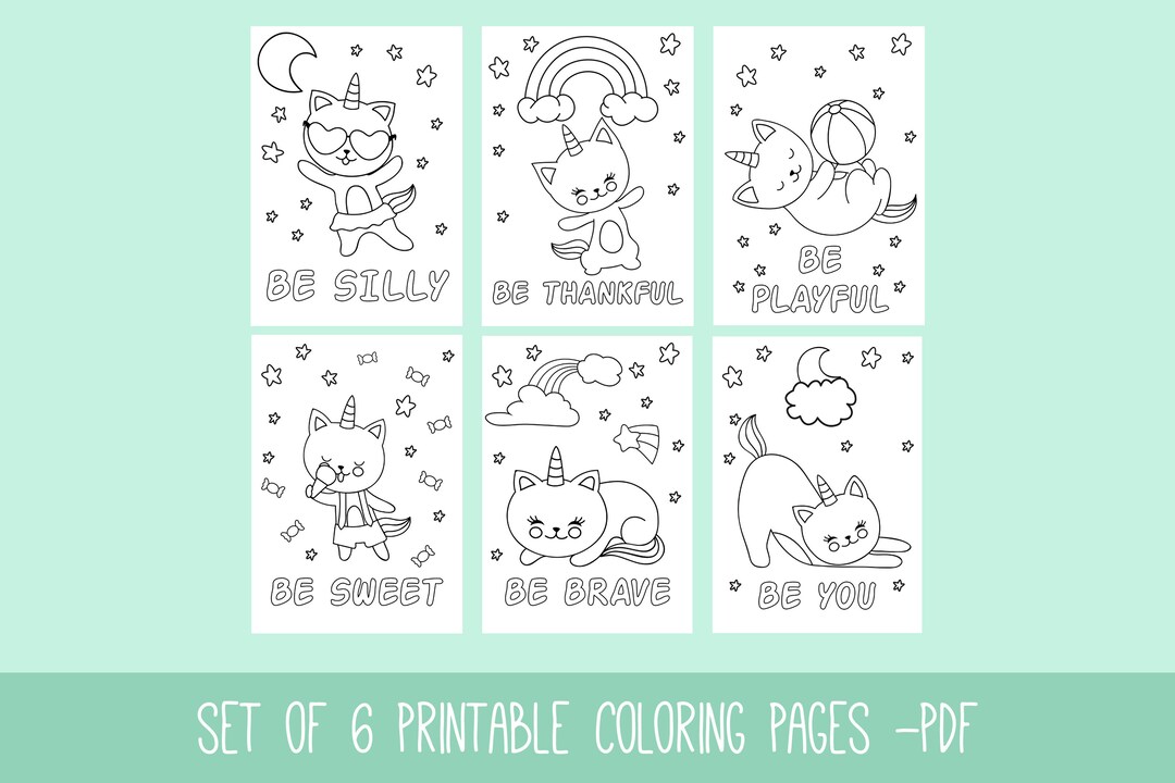 Kids Coloring Pages, Digital Download, Printable Coloring Pages for ...