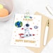 Space Themed Birthday Card for Kids, Digital Download, Happy Birthday ...