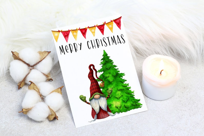 Printable Merry Christmas Card Digital Download Printable - Etsy