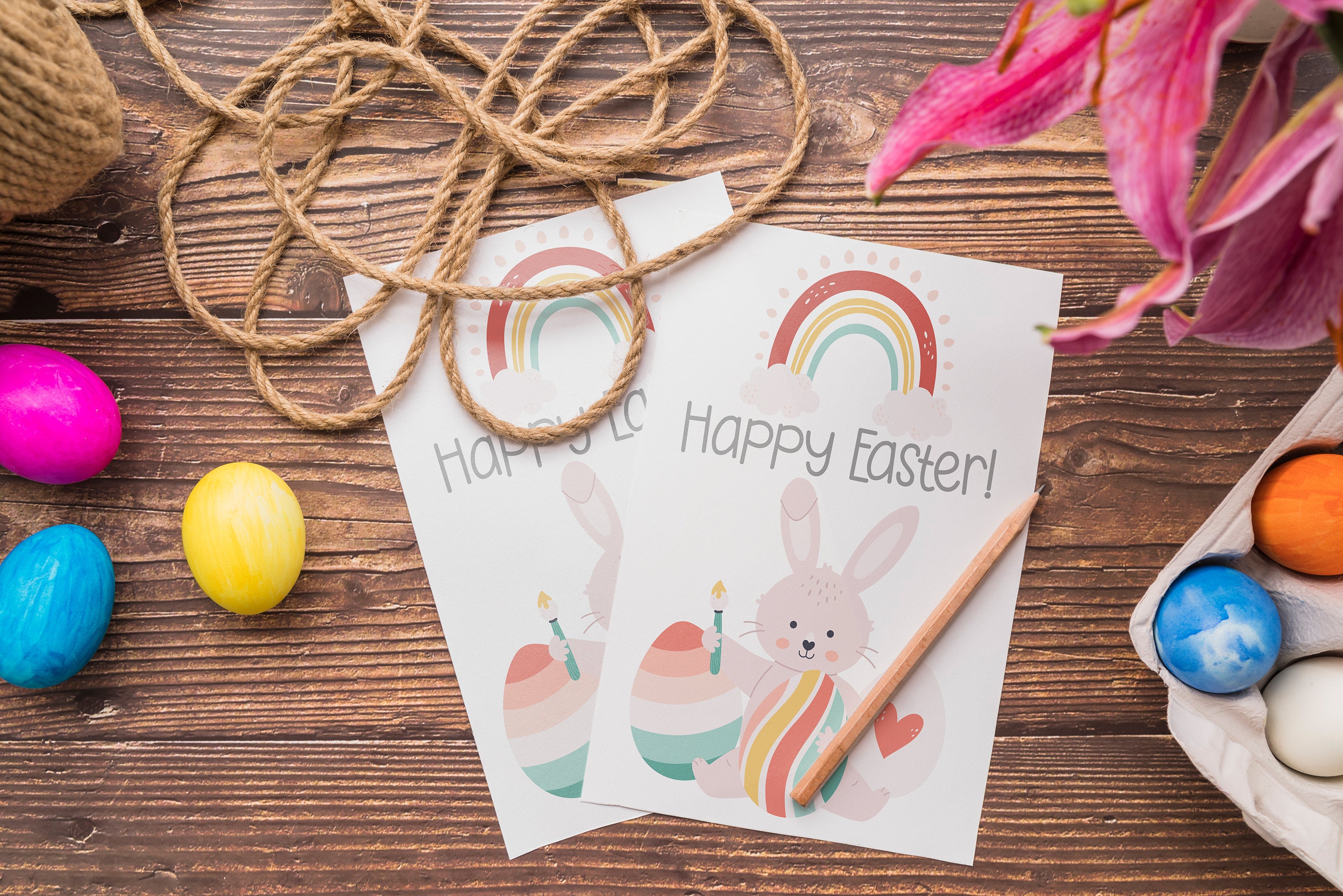 Printable Easter Card for Kids Digital Download Happy Easter | Etsy