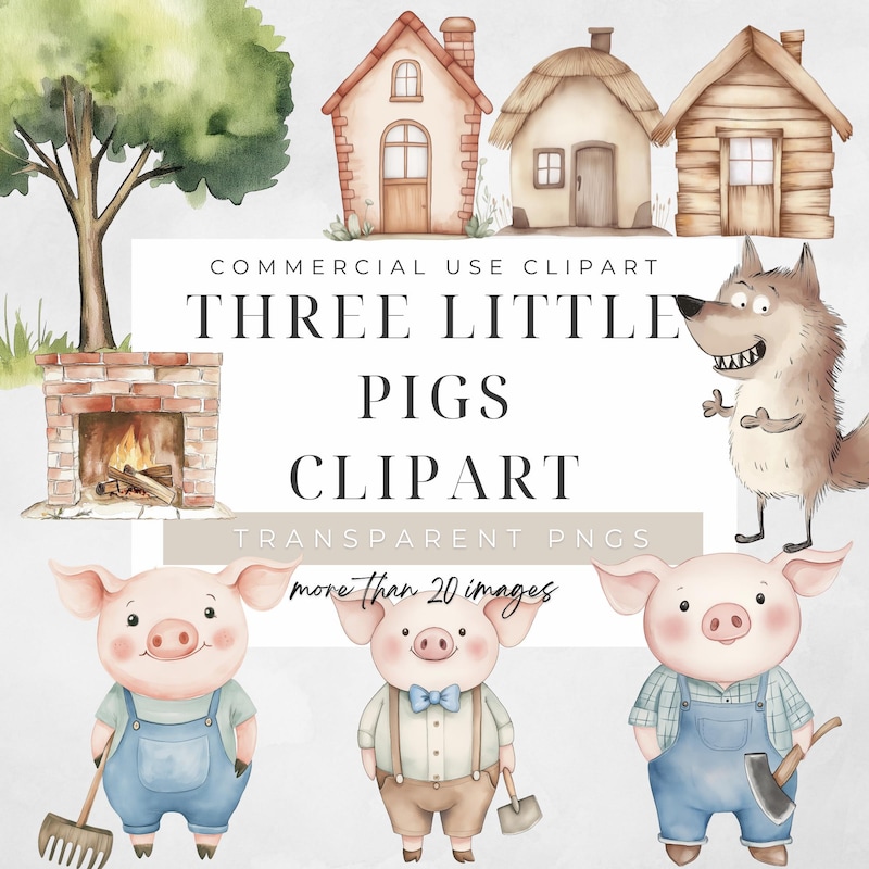 Three Little Pigs - Etsy