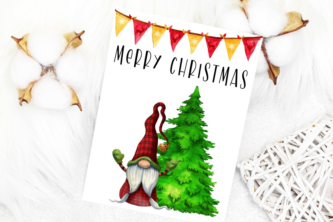 Printable Merry Christmas Card Digital Download Printable - Etsy