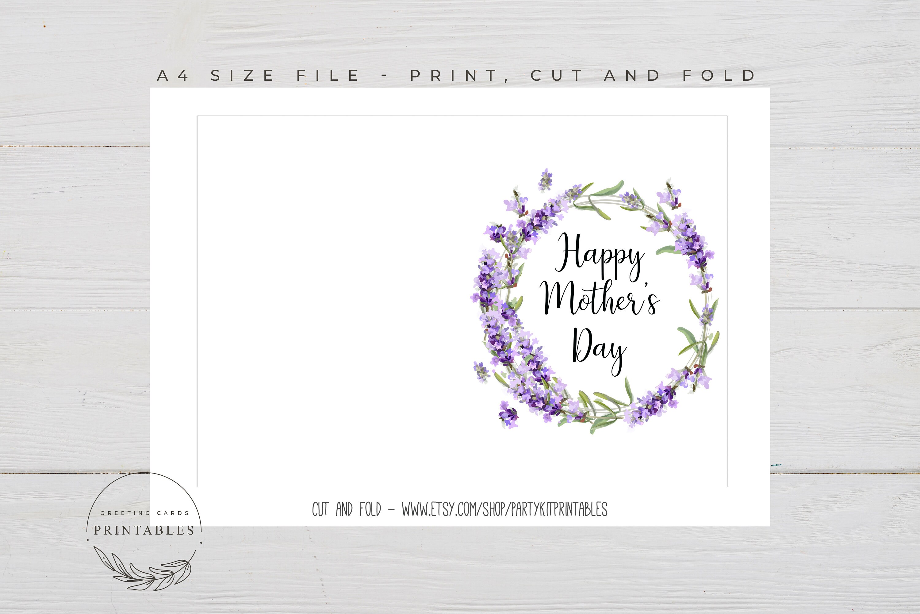 Mothers Day Card Digital Download Lavender Mothers Day Card - Etsy