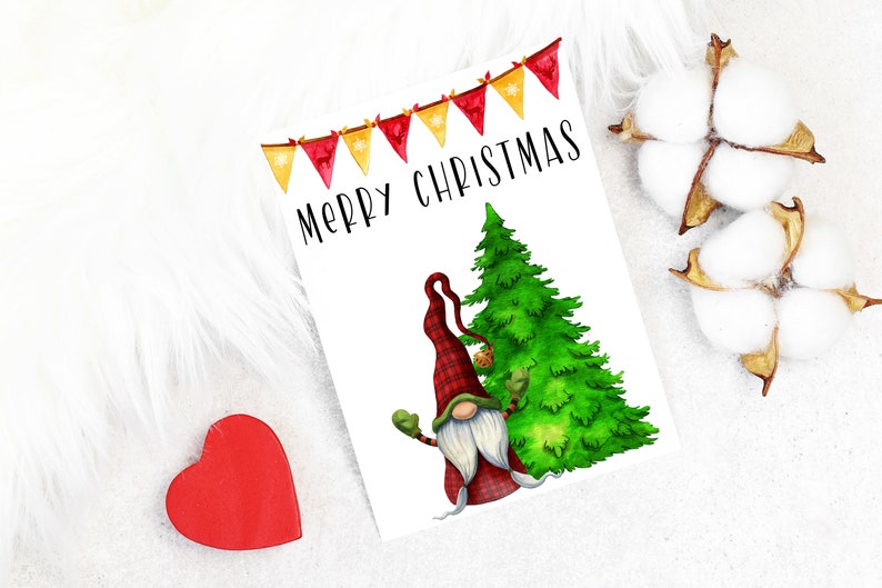 Printable Merry Christmas Card Digital Download Printable - Etsy