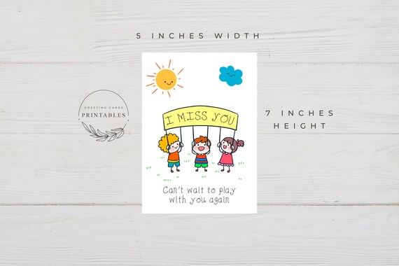 Greeting Card for Kids, Digital Download, Kids Card, Printable Card, I ...