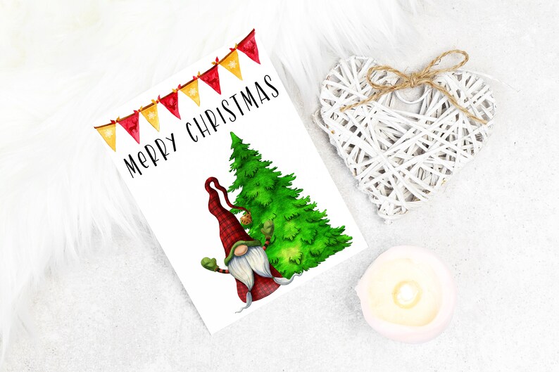 Printable Merry Christmas Card Digital Download Printable - Etsy