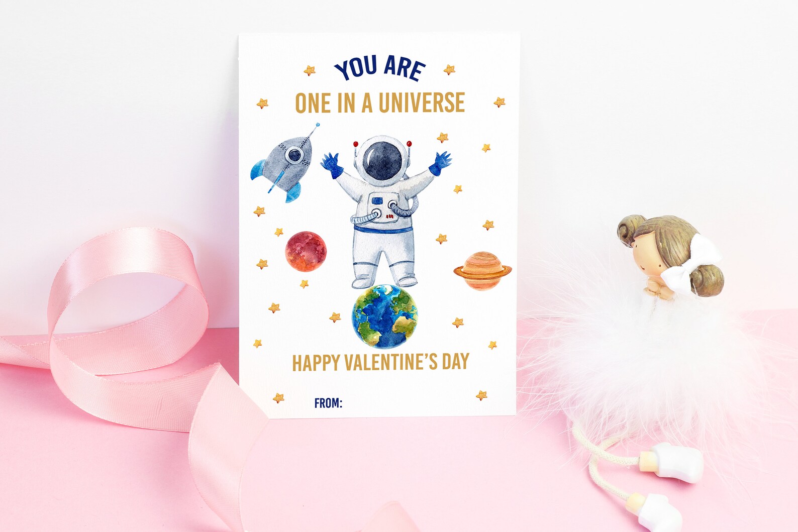 Outer Space Valentines Day Cards for Kids Digital Download - Etsy