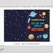 Space Happy Birthday Card, Digital Download, Outer Space Birthday Card ...