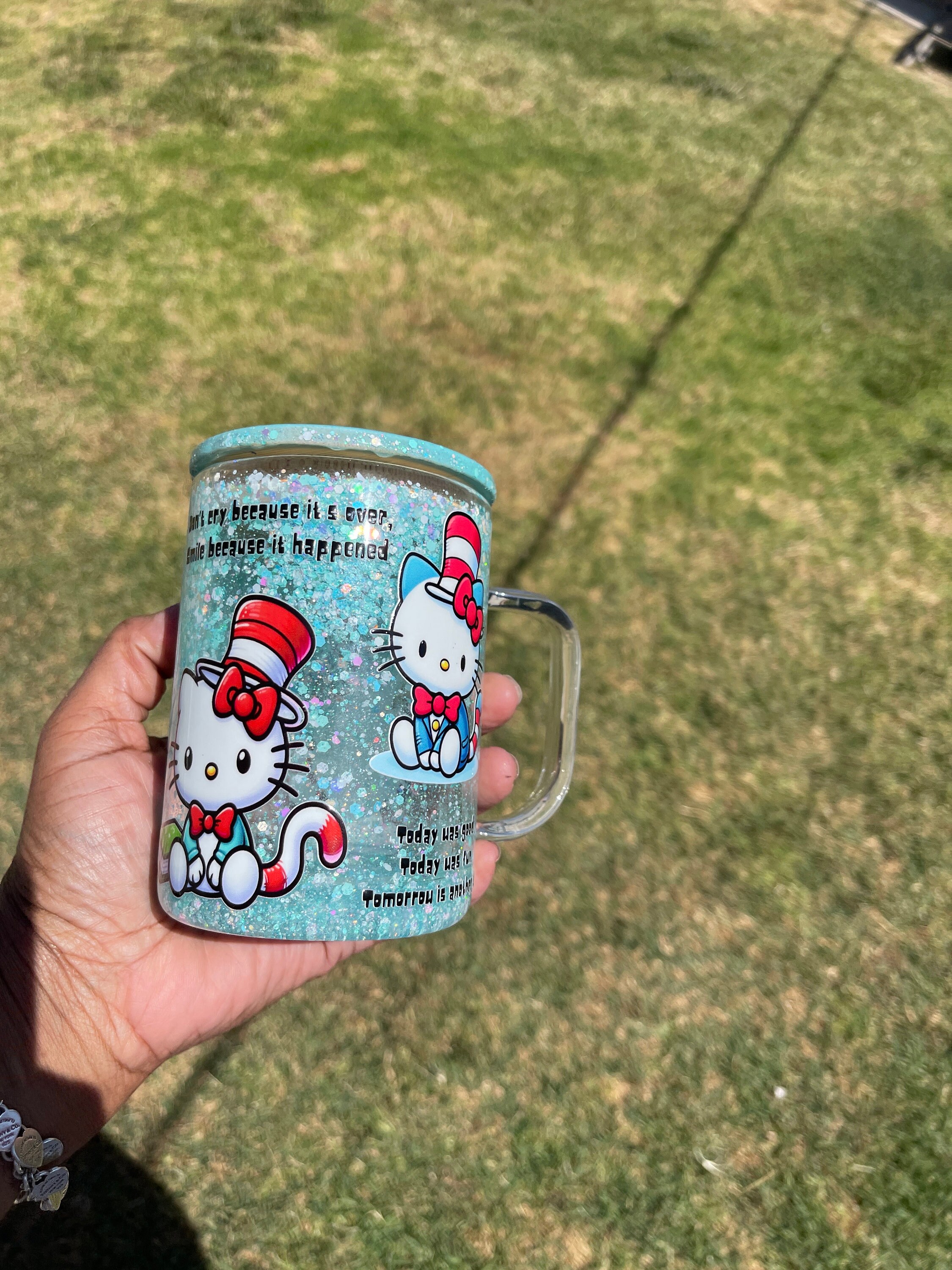Hello Kitty Dr.seuss Glitter Globe Mug - Etsy