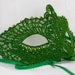 Green lace mask fit for fairy parties masquerade nights | Etsy