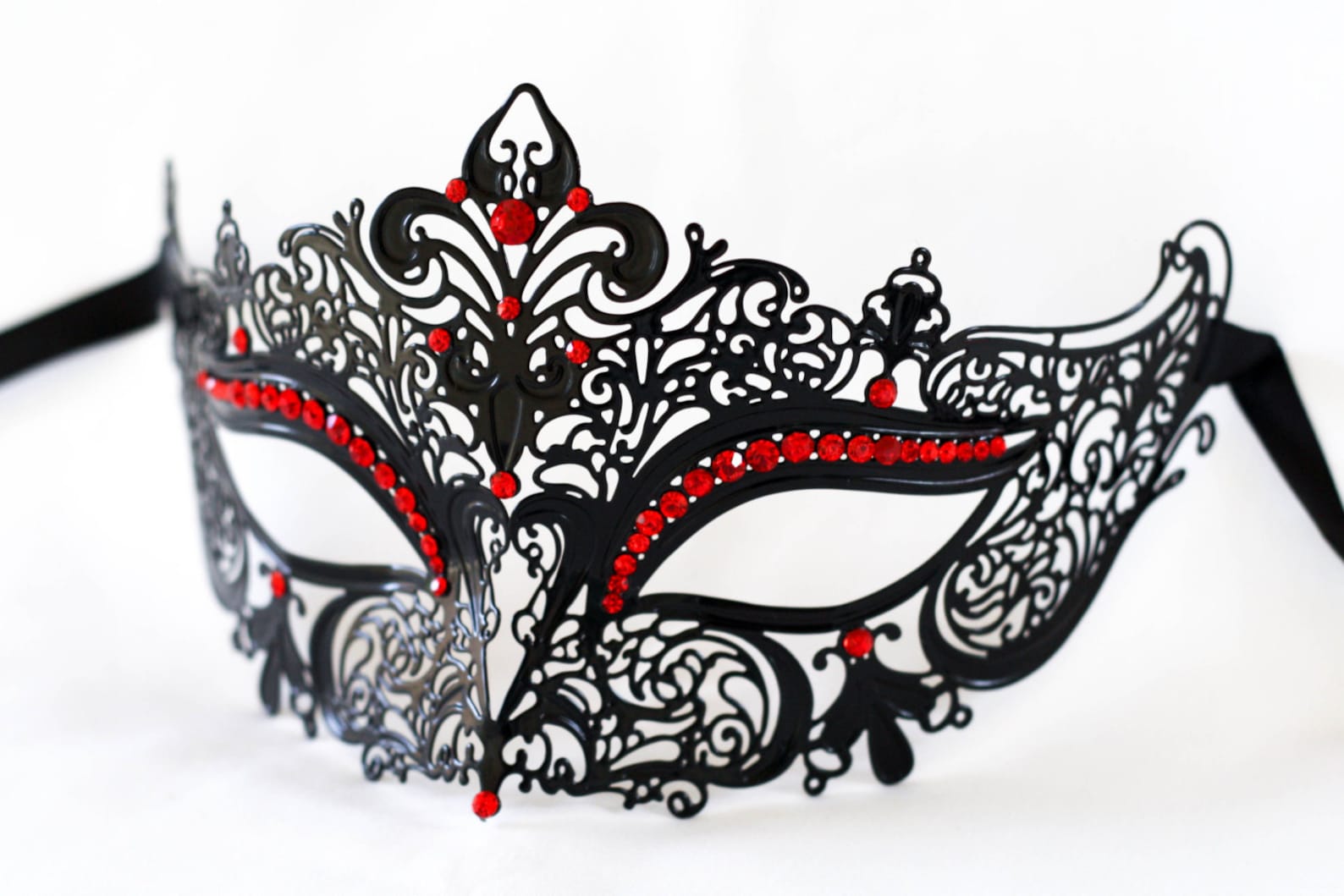 Masquerade Mask Laser Cut Metal Black Masquerade Mask With - Etsy