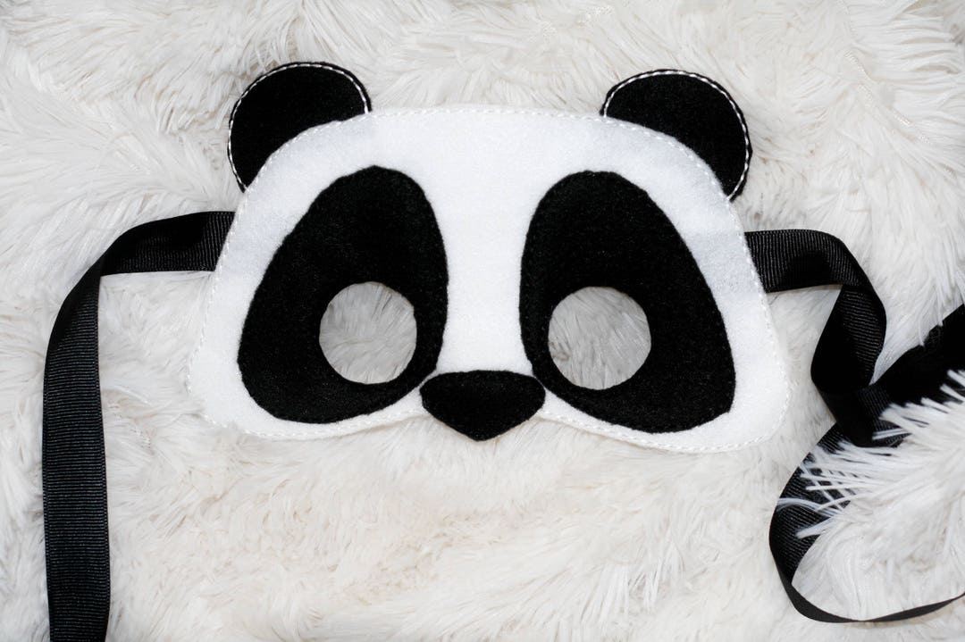 Panda Bear Felt Masquerade Mask: Kids Birthday Party - Etsy