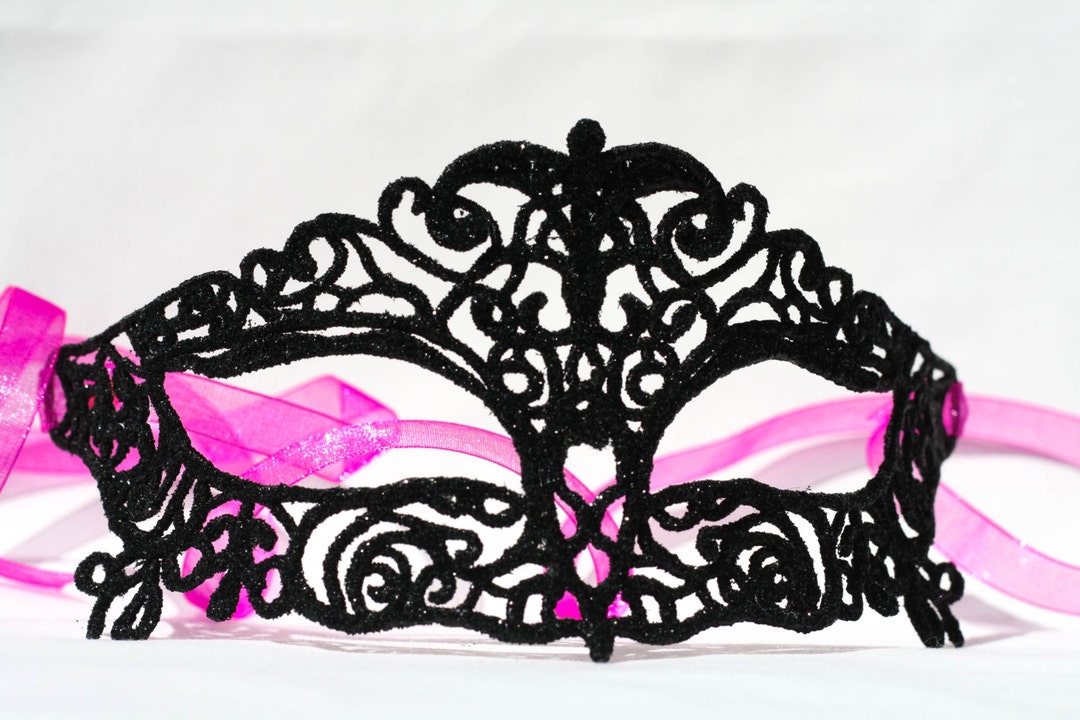 Lace Mask Masquerade Mask Glittered Lace Mask - Etsy