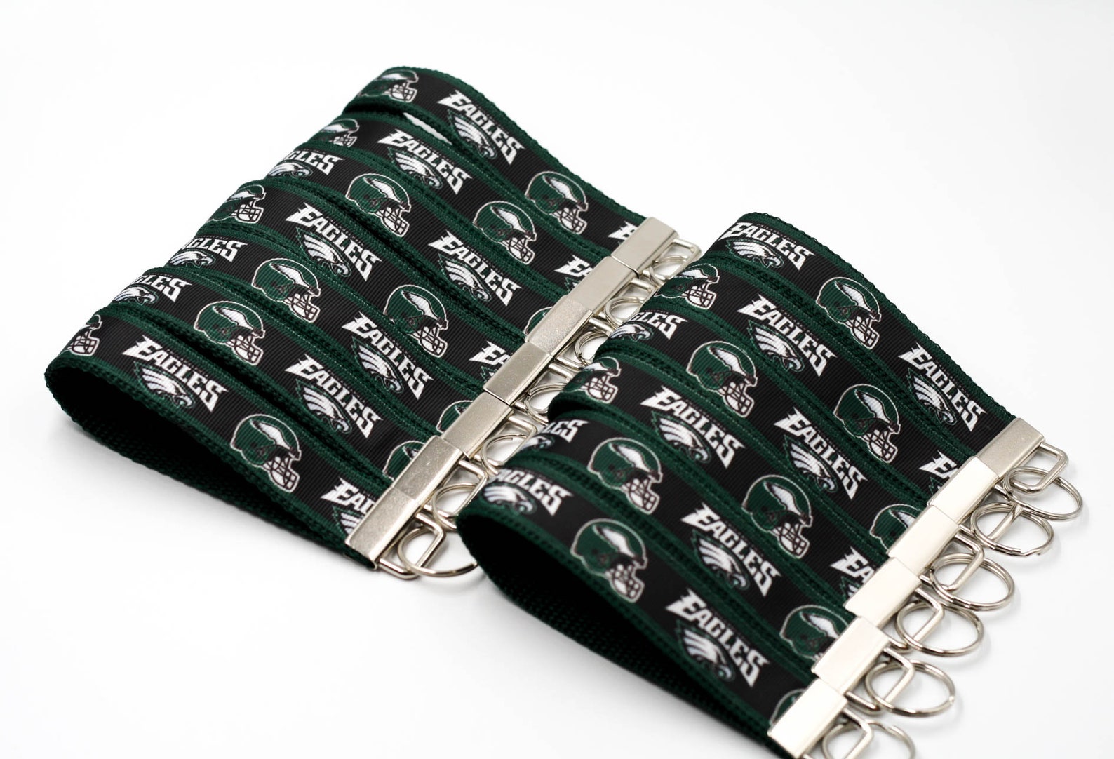 Set of 13 Philadelphia Eagles Football Design, Ribbon Wristlet Keyfob ...