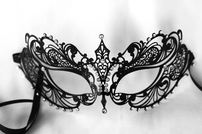Black Masquerade Mask Prom Masquerade Mask Wedding - Etsy