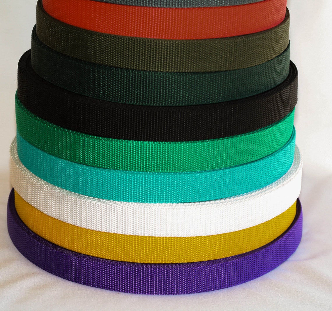 1 Inch Nylon Webbing, Key Fob Webbing for Wristlet Key Chain, Dog Leash ...