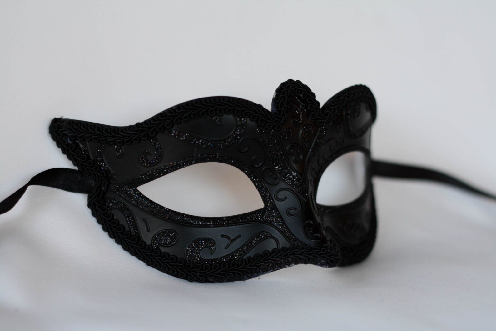 Black Phantom Masquerade Mask Masquerade Ball Black Mask for - Etsy