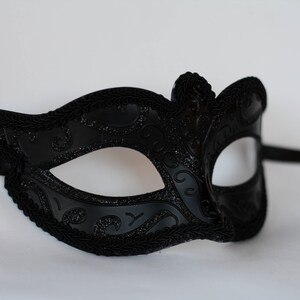 Black Phantom Masquerade Mask Masquerade Ball Black Mask for - Etsy