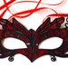 Red Lace Masquerade Mask Red and Black Masquerade Mask Fit - Etsy