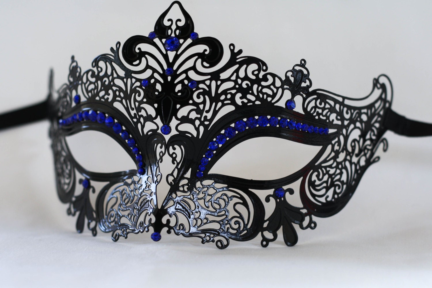 Black Masquerade Mask Laser Cut Metal Masqurade Mask With - Etsy