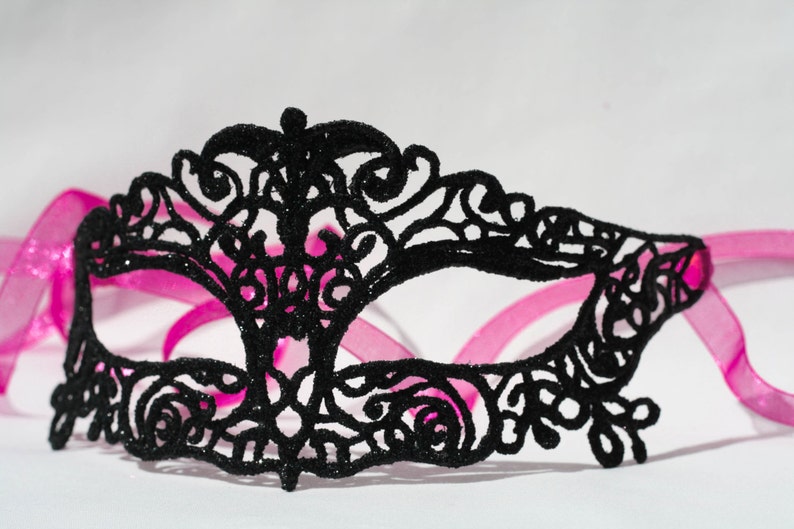 Lace Mask Masquerade Mask Glittered Lace Mask - Etsy